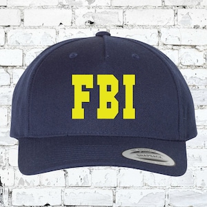 FBI Agent Snap Back Hat - Field Agent Cap - Realistic Costume Addition ...