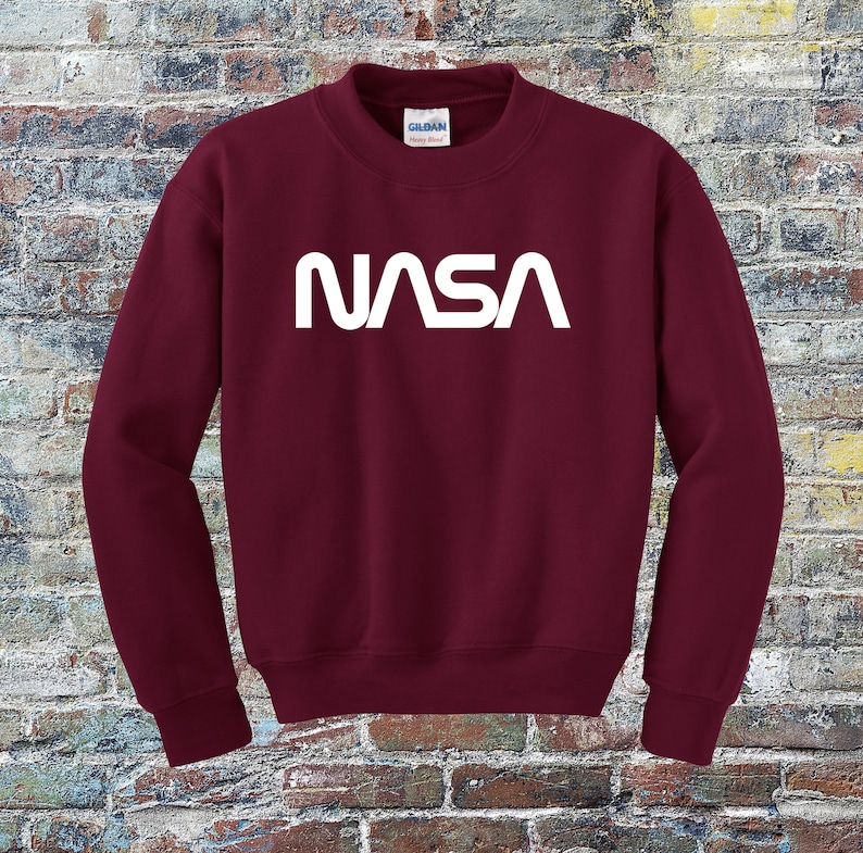 NASA Worm Design Sweatshirt Space Sweater All Colors | Etsy