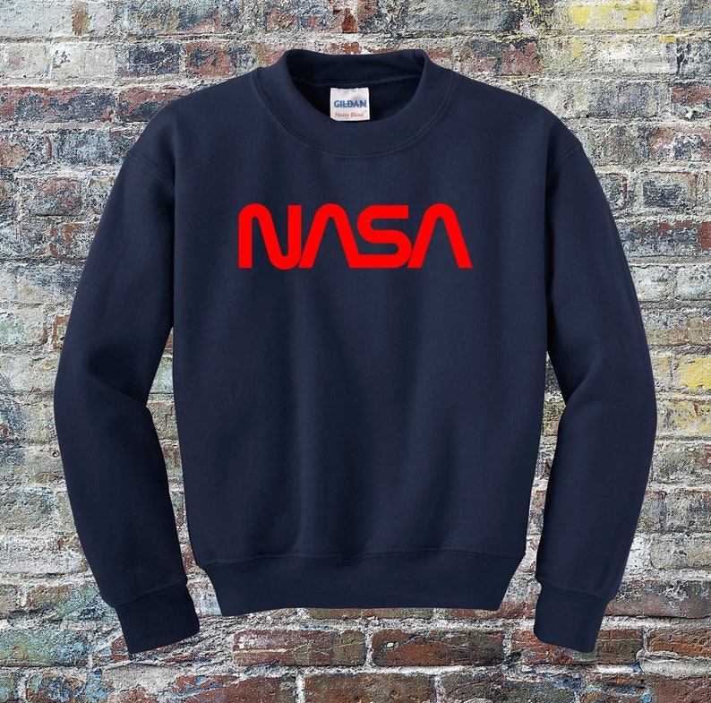 NASA Worm Design Sweatshirt Space Sweater All Colors | Etsy
