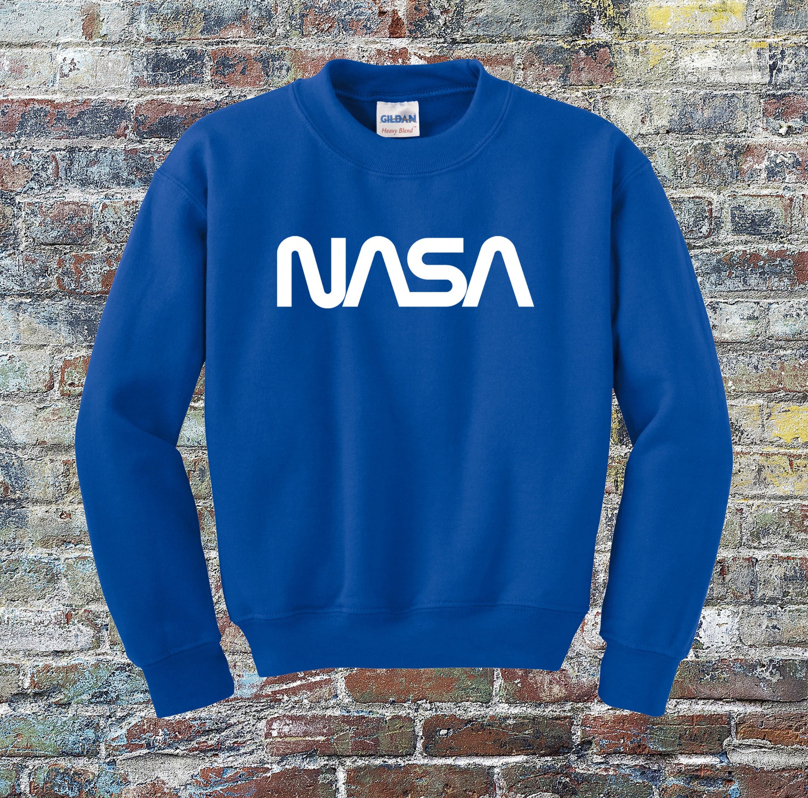 NASA Worm Design Sweatshirt - Space Sweater - All Colors Available ...