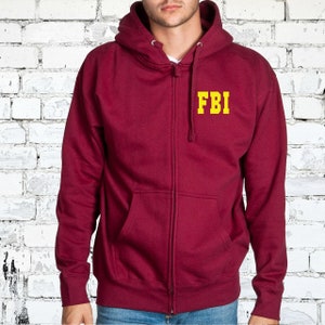 FBI Agent Zip up Hoodie - Field Agent Pullover - Realistic Pullover ...