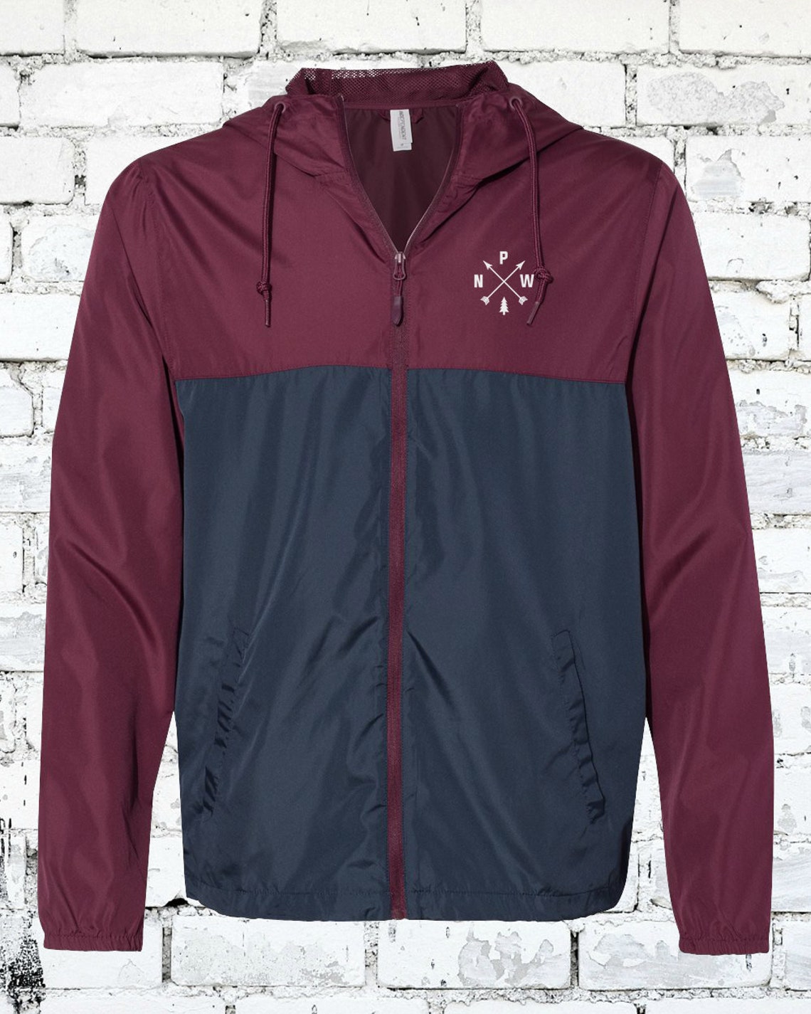 Pacific North West Compass Hooded Jacket Water-Resistant | Etsy