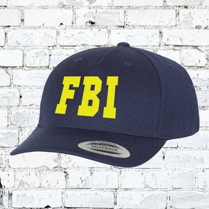 FBI Agent Snap Back Hat - Field Agent Cap - Realistic Costume Addition ...