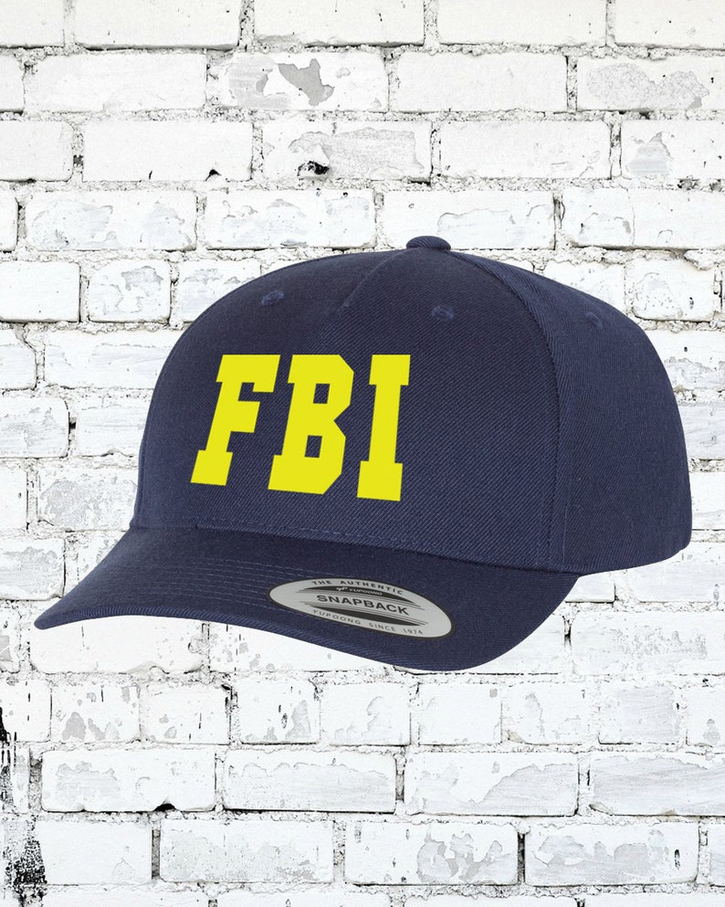 FBI Agent Snap Back Hat Field Agent Cap Realistic Costume | Etsy