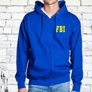 FBI Agent Zip up Hoodie - Field Agent Pullover - Realistic Pullover ...