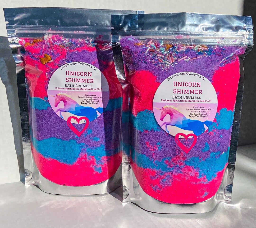 Unicorn Bath Crumble - 16oz Bath Bomb Dust - Etsy