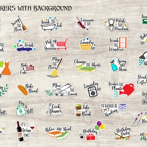 Daily Cleaning Digital Planner Stickers for Goodnotes, Pre-cropped ...