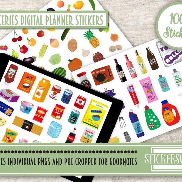 Grocery Stickers - Etsy