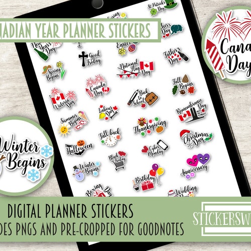 Word for the Day Digital Planner Stickers Pre-cropped Digital - Etsy