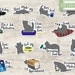 Cat Care Digital Planner Stickers, 14 Pre-cropped Cat Care Digital ...