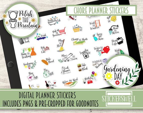 Activity Planner Stickers Cleaning Stickers Paper Paper & Party ...