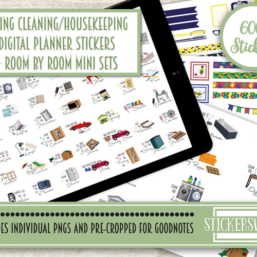 Daily Cleaning Digital Planner Stickers for Goodnotes - Etsy