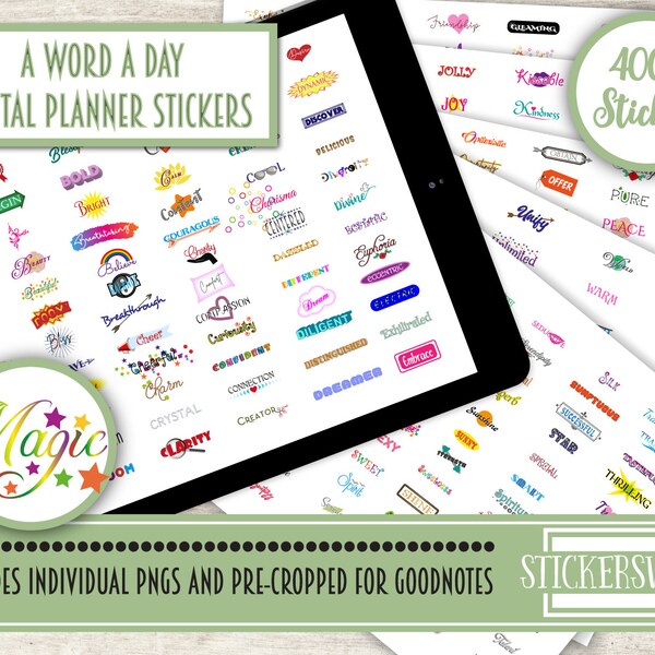 Word Stickers - Etsy