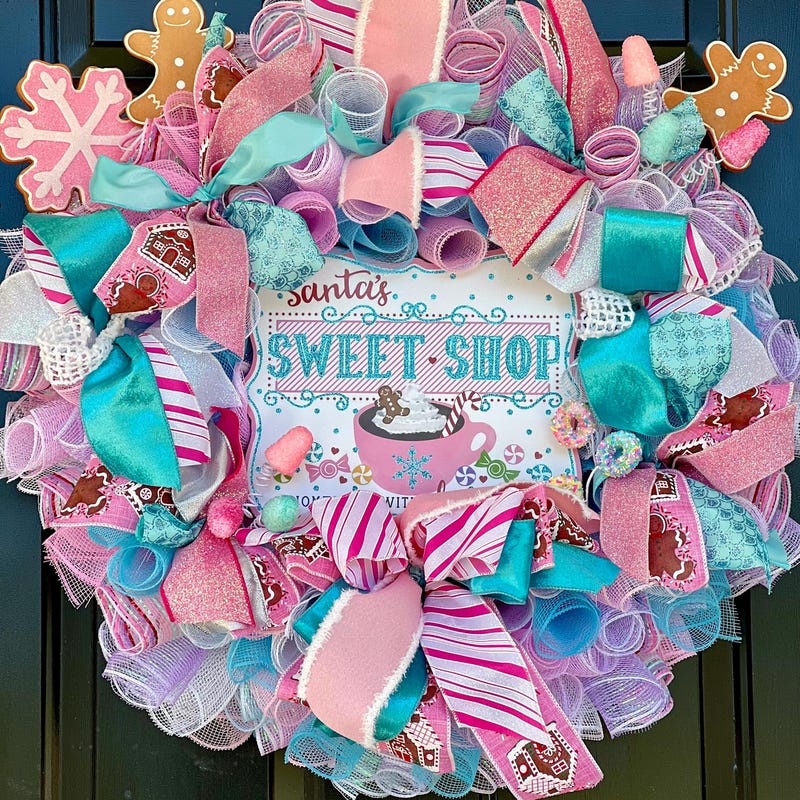 Light Blue Santa Wreaths - Etsy