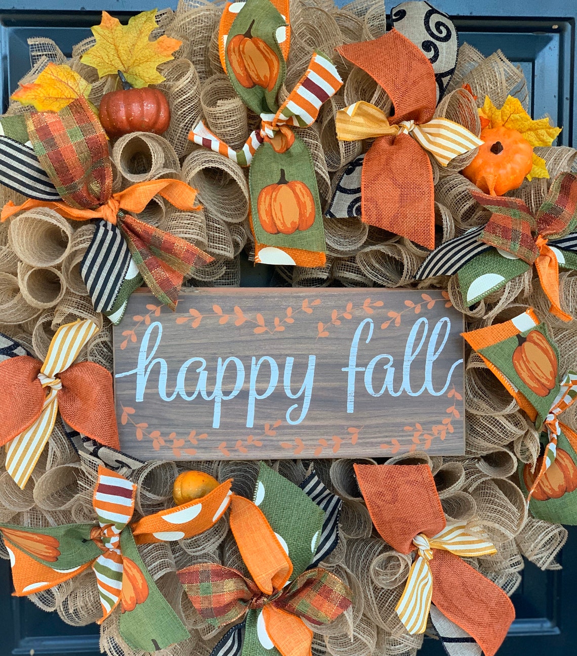 Fall Wreath - Fall Front Door Wreath, Thanksgiving Wreath - Welcome ...