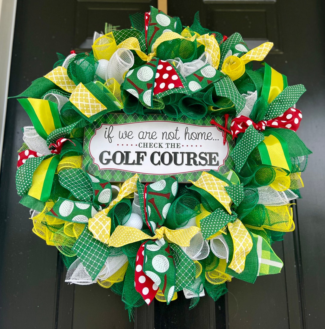 Masters Golf Wreath/golf Wreath/retirement Wreath - Etsy