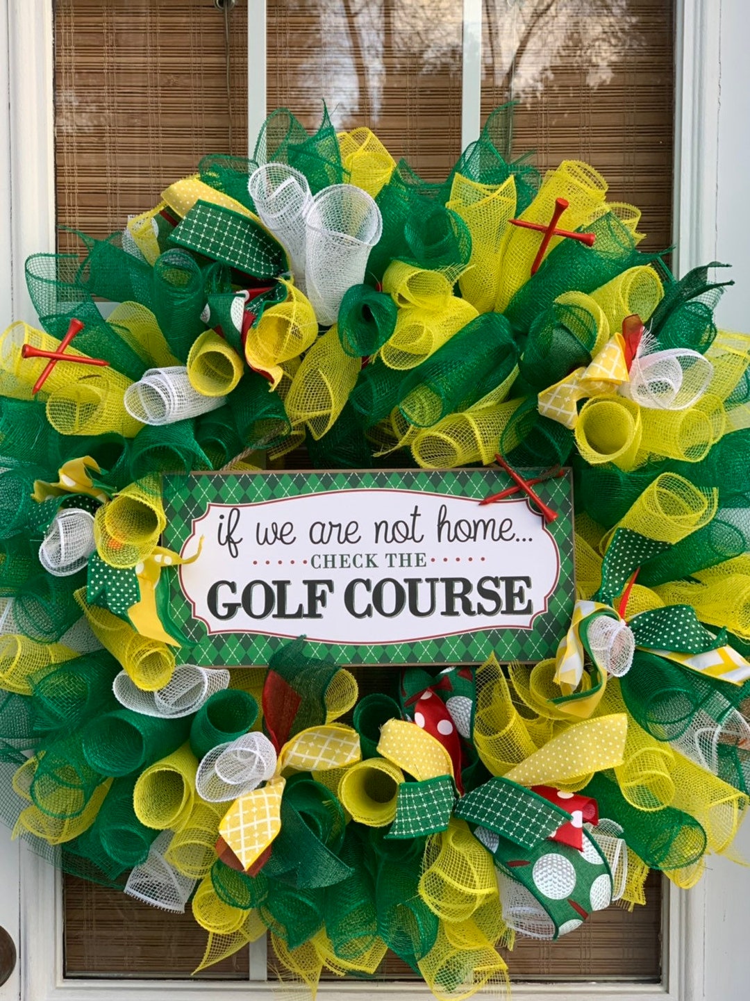 Masters Golf Wreath/golf Wreath/retirement Wreath - Etsy