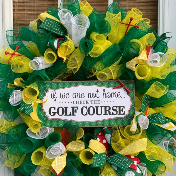 Golf Door Wreath - Etsy