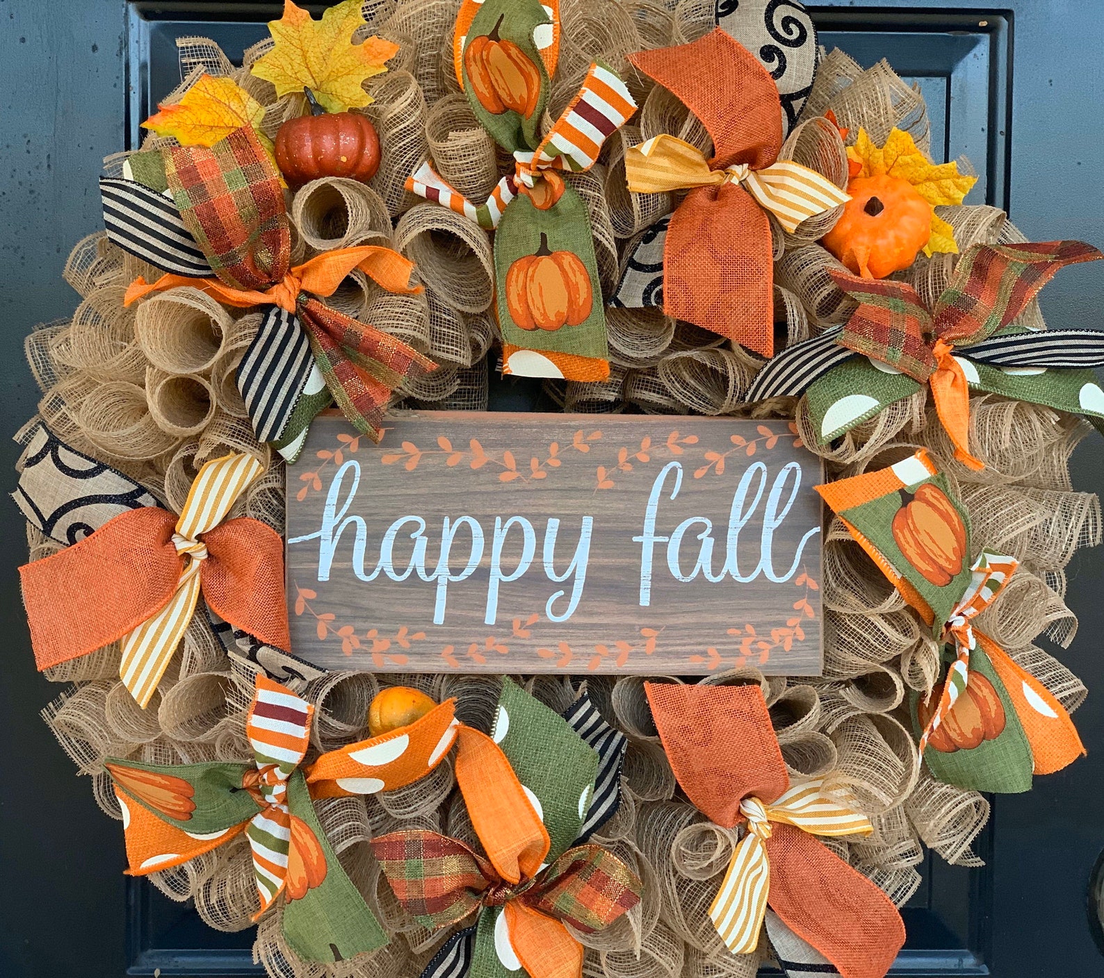 Fall Wreath Fall Front Door Wreath Thanksgiving Wreath - Etsy