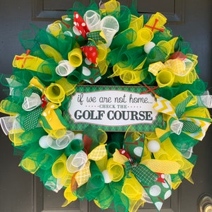 Masters Golf Wreath/golf Wreath/retirement Wreath - Etsy