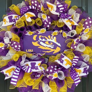 LSU Wreath Louisanna Wreathlsu Tiger Fan Wreath Football | Etsy