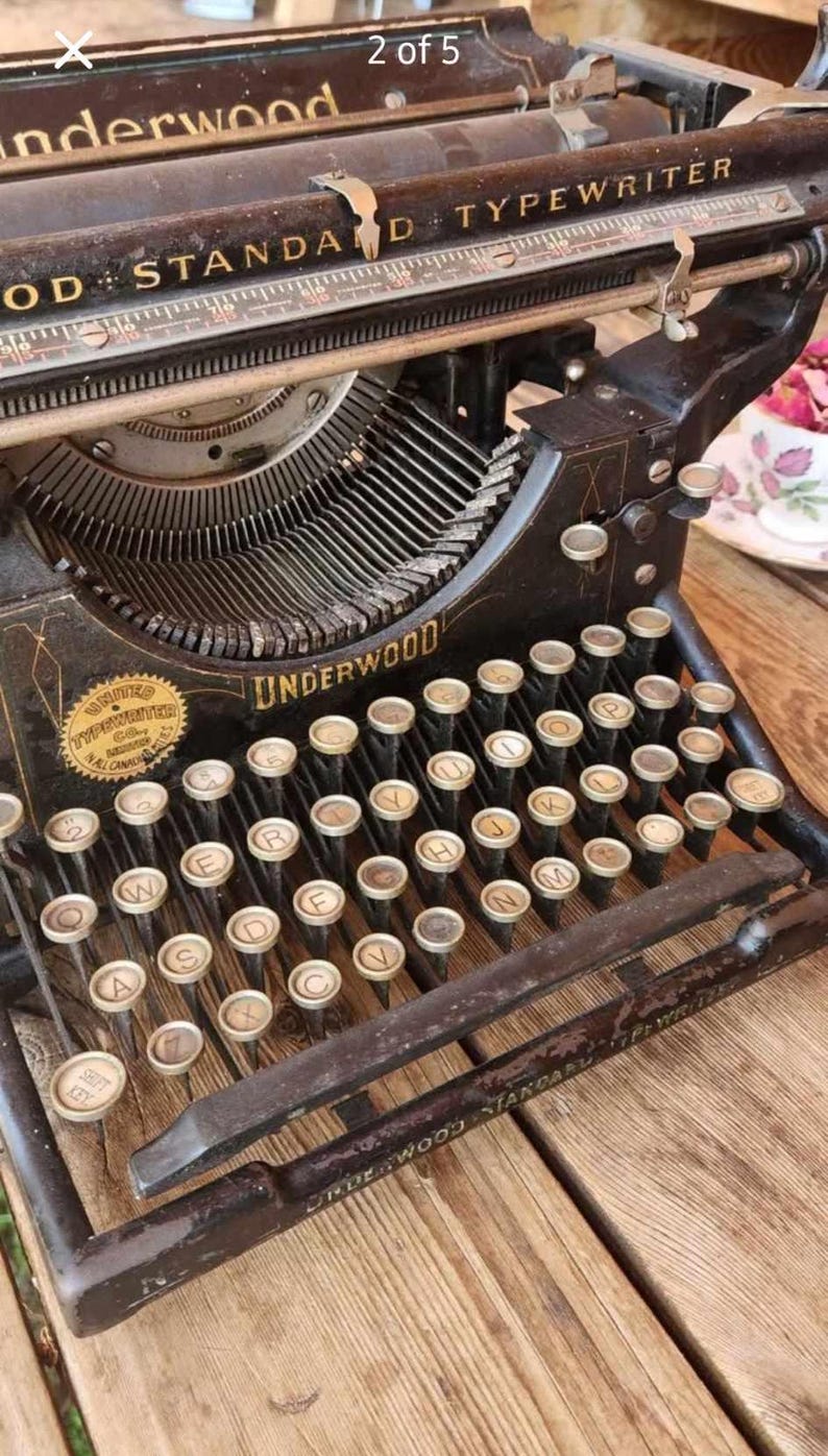 Vintage 1900s Underwood Typewriter for Sale - Etsy