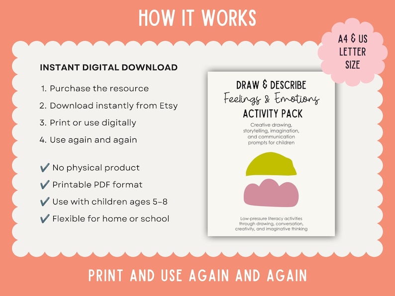 Draw and Describe Feelings Activity Pack | Emotional Literacy SEL ...