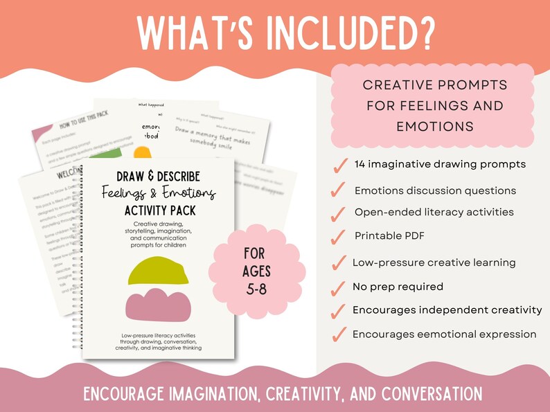 Draw and Describe Feelings Activity Pack | Emotional Literacy SEL ...