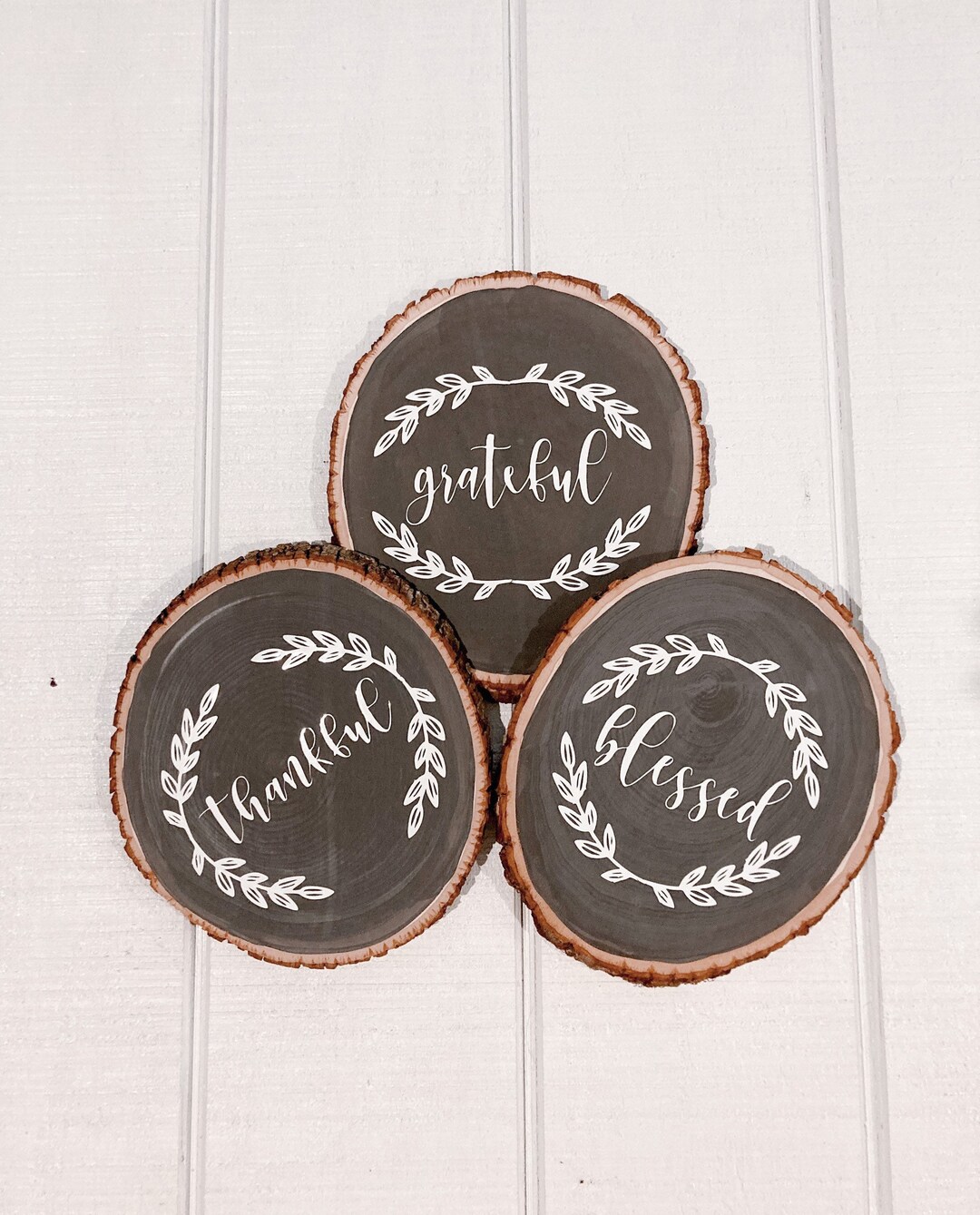 Thankful Grateful Blessed Wall Decor - Etsy