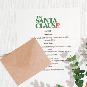 Christmas Movie Dinner Menus - Etsy