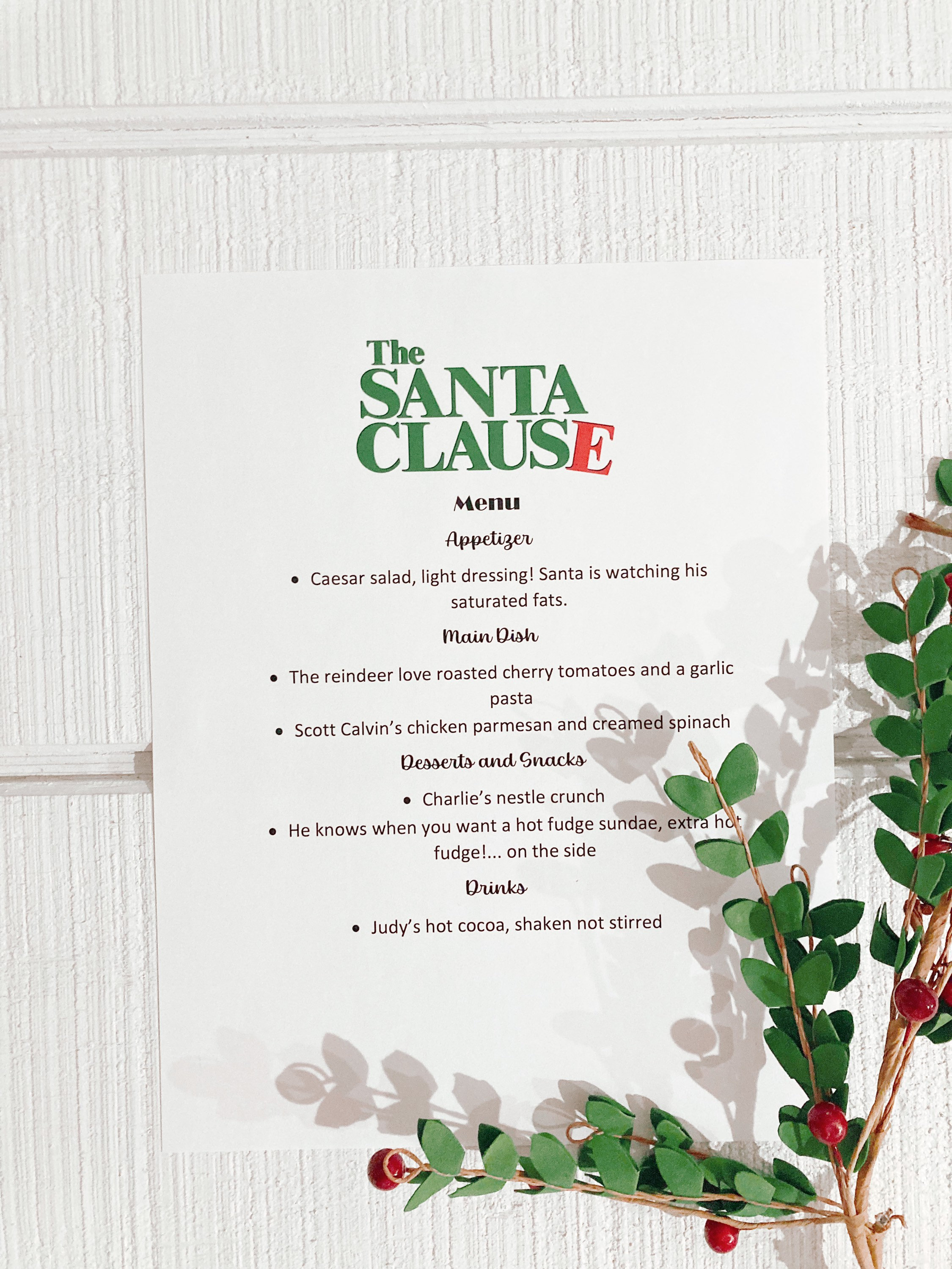 Christmas Movie Dinner Menus - Etsy