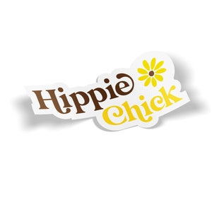 Hippie Chick Bumper Stickerhippie Bumper Sticker70's - Etsy