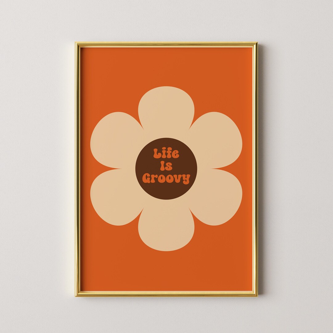 Life is Groovy Printable Wall Art,70's Wall Art,70's Decor,hippie Art ...