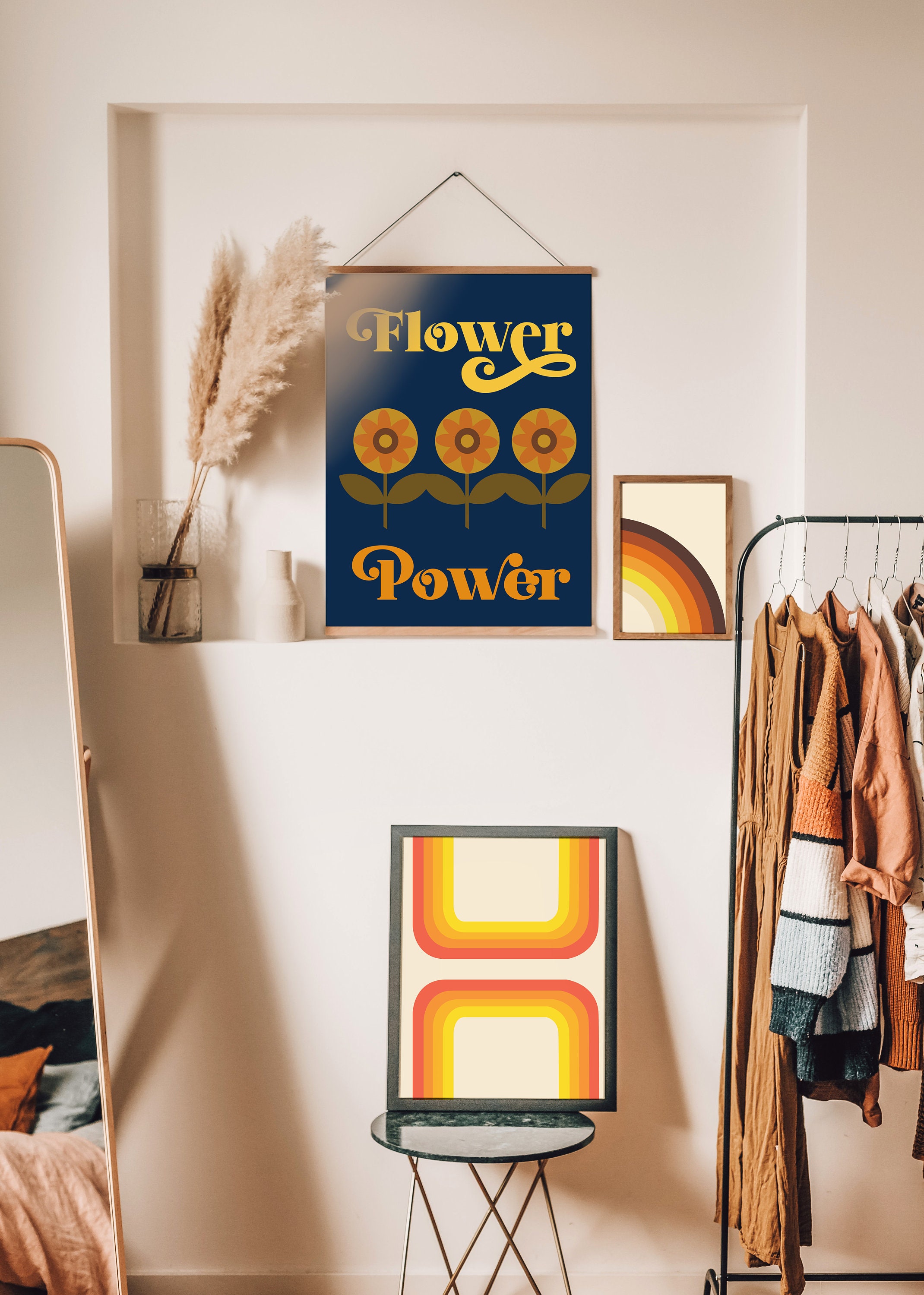 Flower Power Print70's Wall Art70's Decorhippie - Etsy