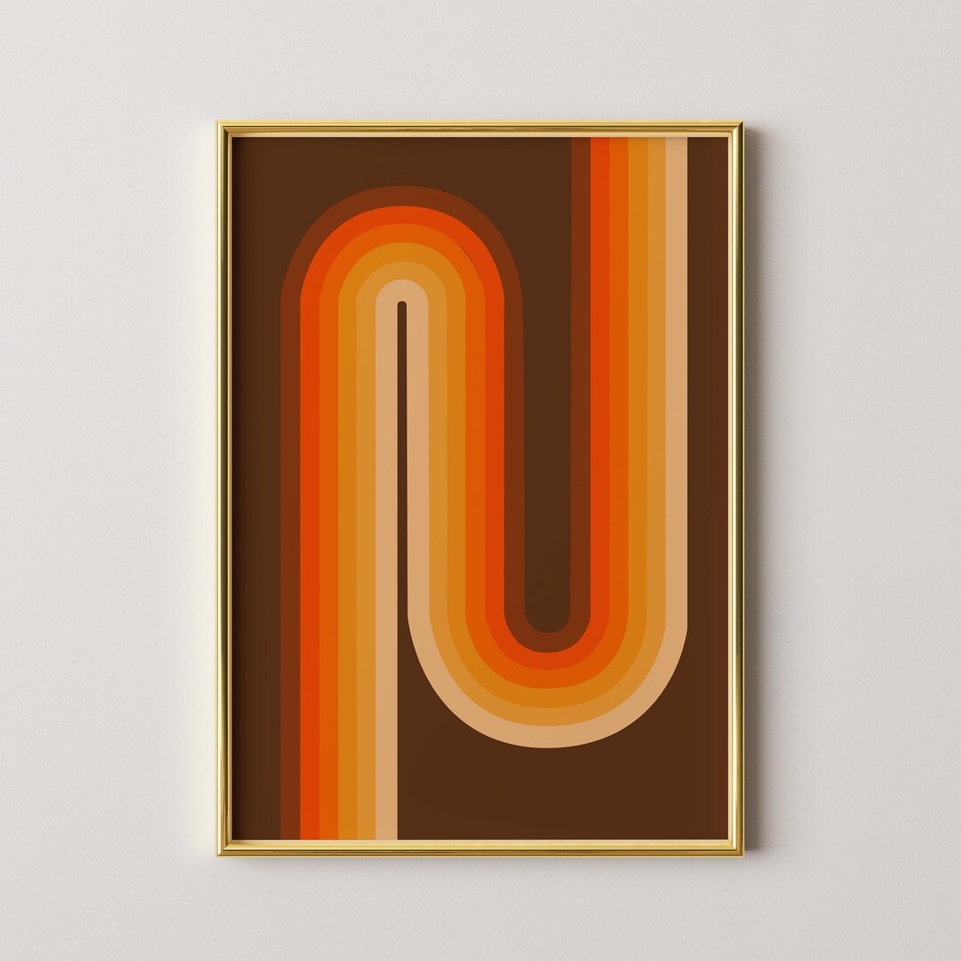 Retro Wave Print,mid Century Art,printable Wall Art,instant Download ...