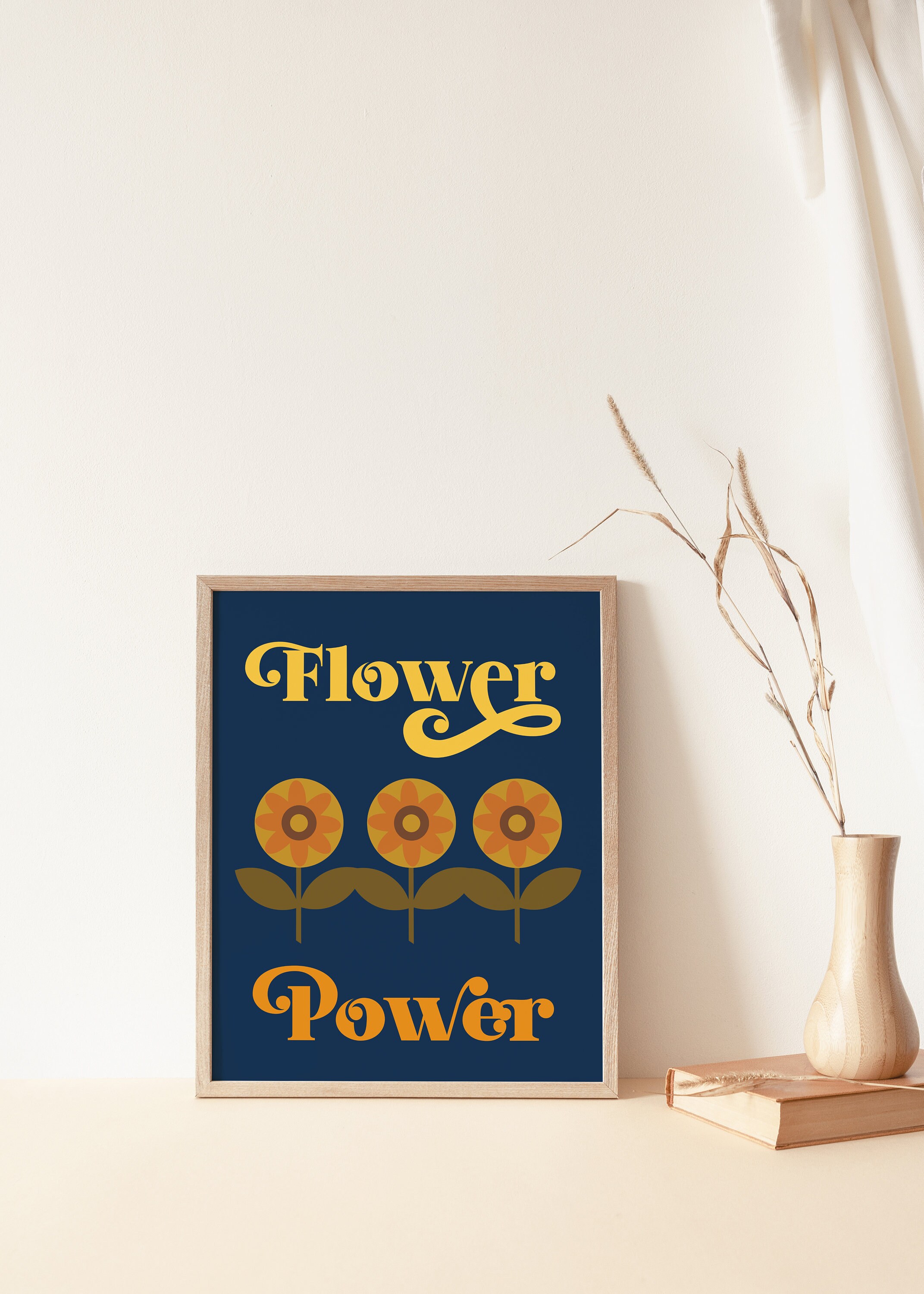Flower Power Print70's Wall Art70's Decorhippie - Etsy
