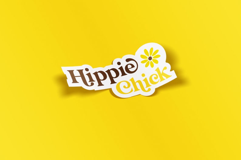 Hippie Chick Bumper Stickerhippie Bumper Sticker70's - Etsy