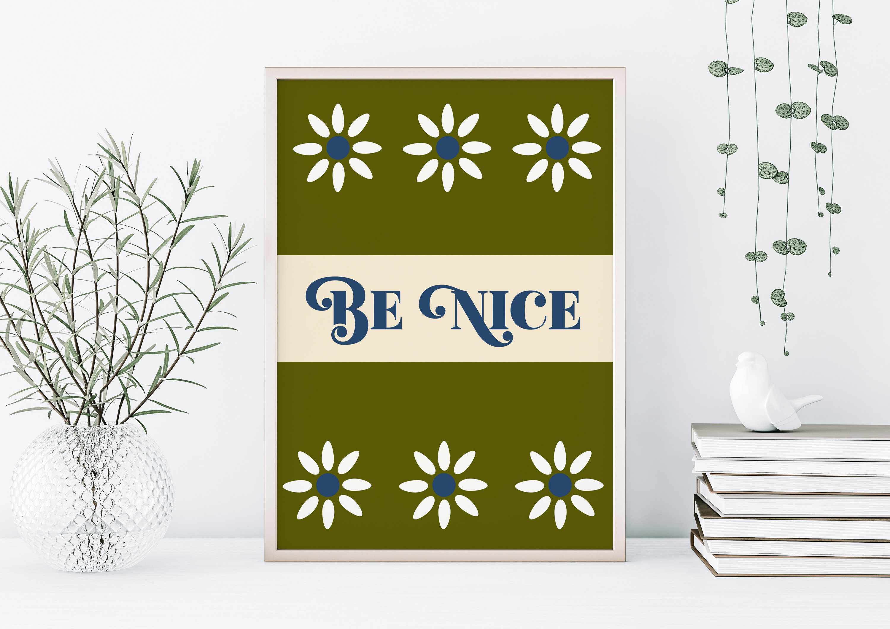Be Nice Printable Wall Artinstant Download70's Wall - Etsy