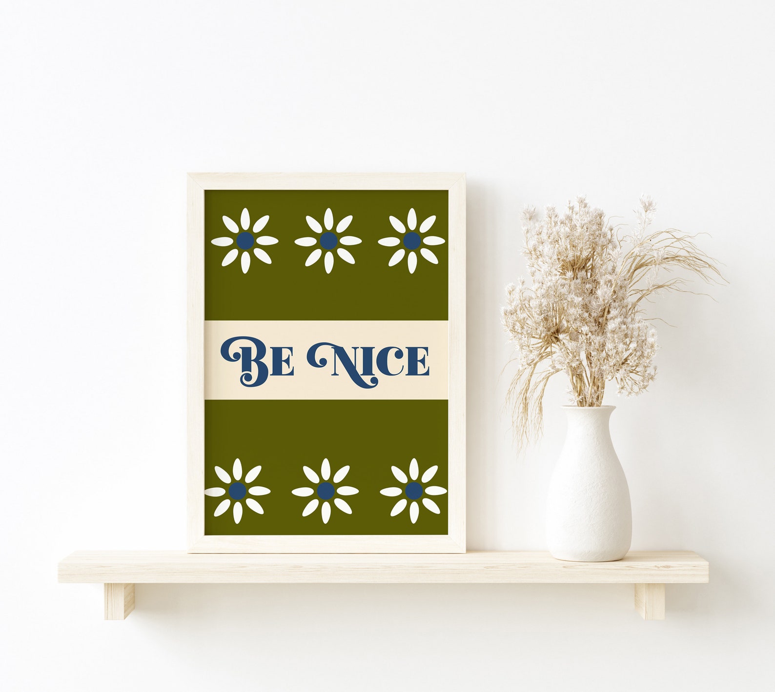 Be Nice Printable Wall Artinstant Download70's Wall - Etsy