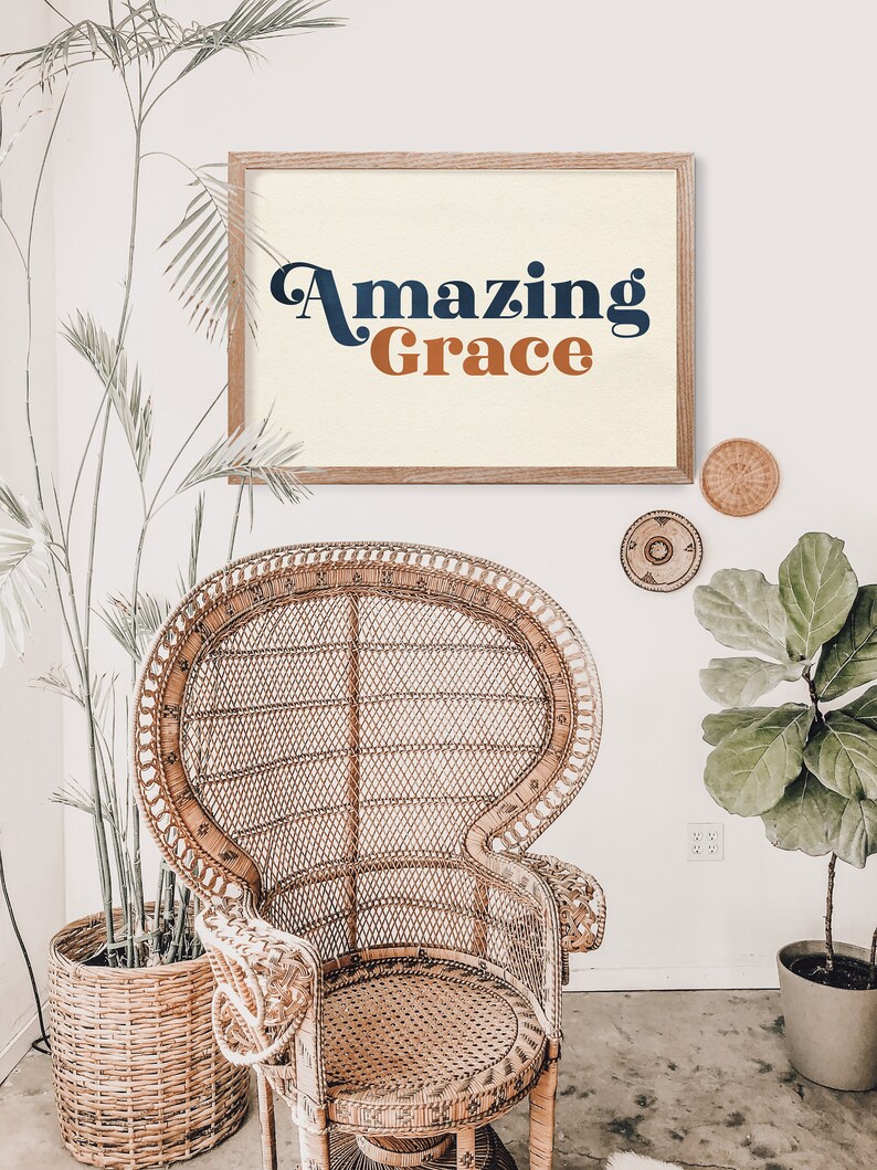 Amazing Grace Printprintable Wall Artchristian Wall - Etsy