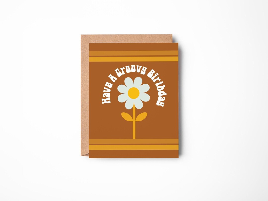 Retro Happy Birthday Card | 60’s – 70’s Style Card | Hippie Card | Gift ...