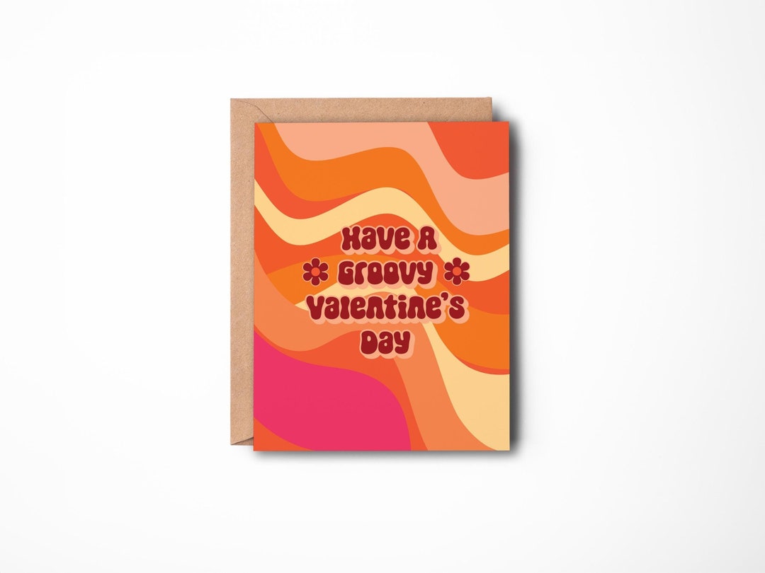 Retro Valentines Day Card | 60’s – 70’s Style Card | Hippie Card | Gift ...