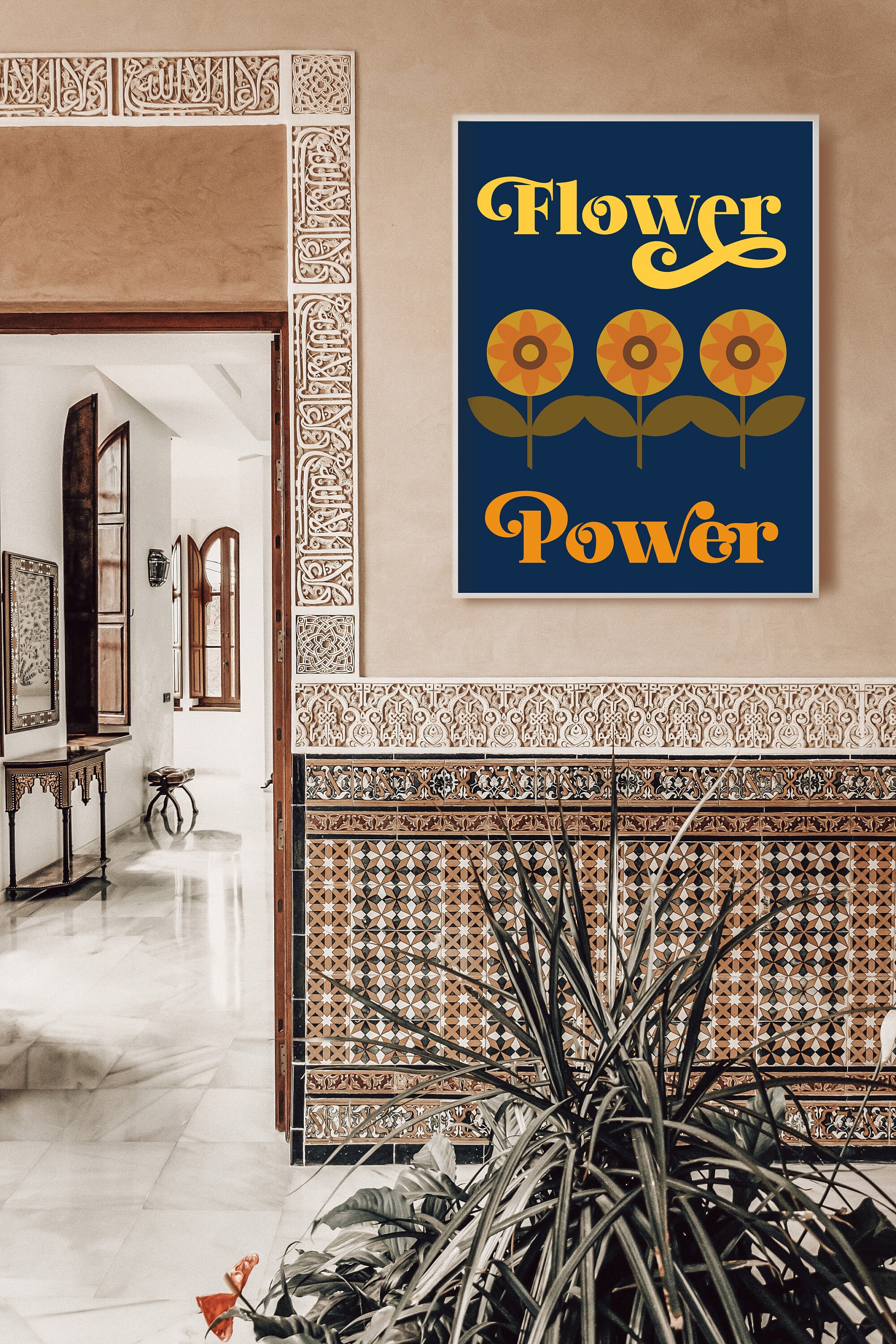 Flower Power Print70's Wall Art70's Decorhippie - Etsy