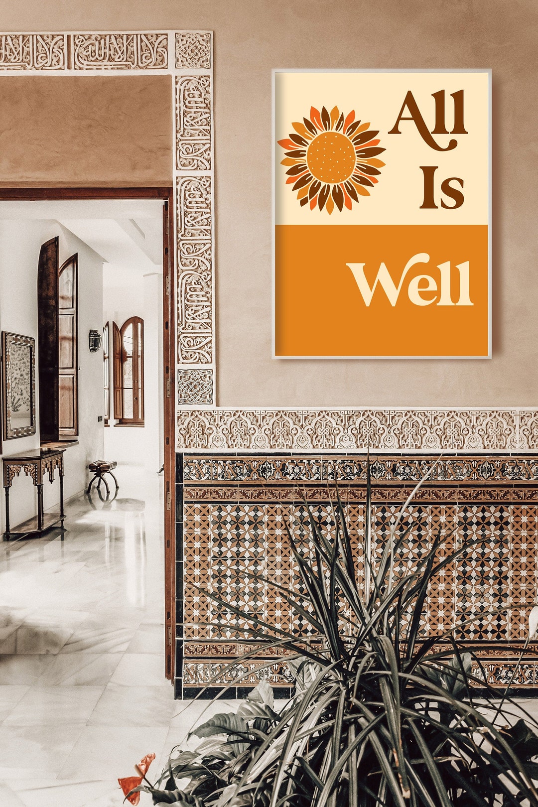 All is Well Printable Wall Artinstant Download70's Wall - Etsy