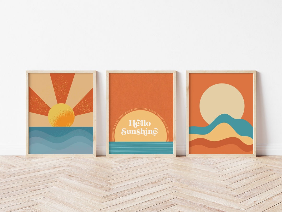 Hello Sunshine Set of 3 Prints,printable Wall Art,instant Download ...