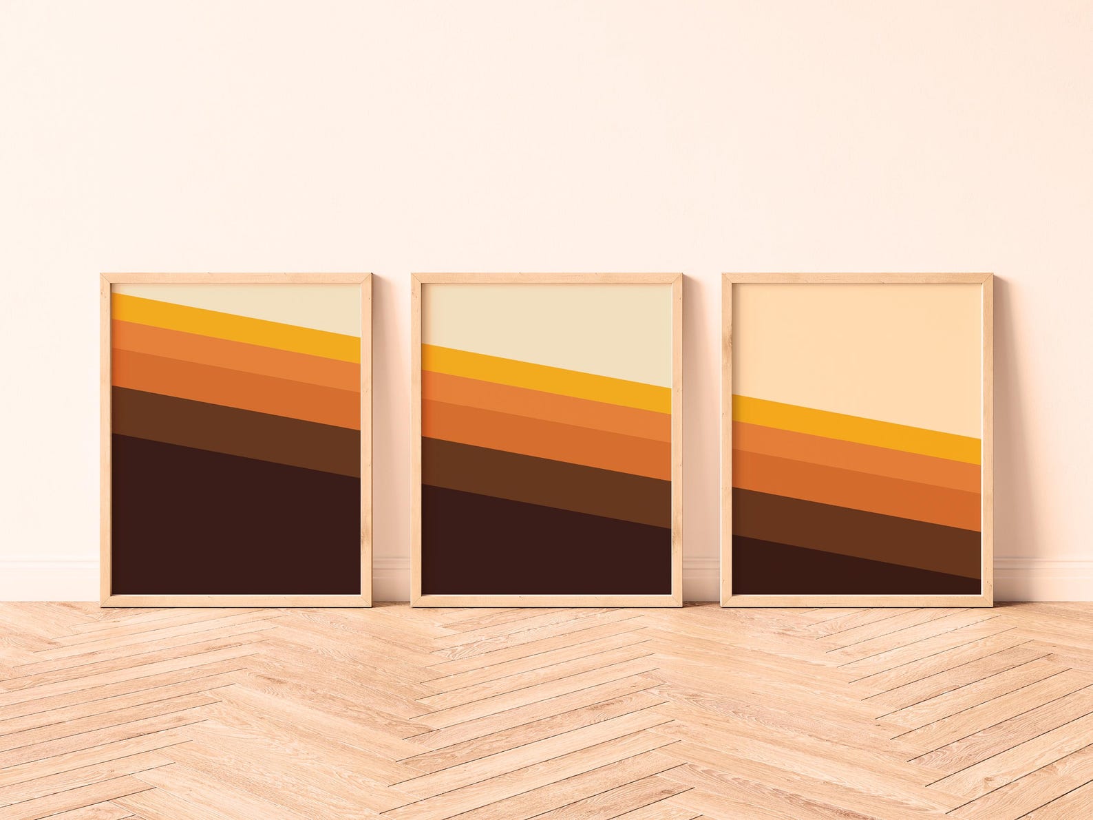 3 Frame 70's Design #532,70's Wall Art,70's Decor,hippie Art, Wall Art ...