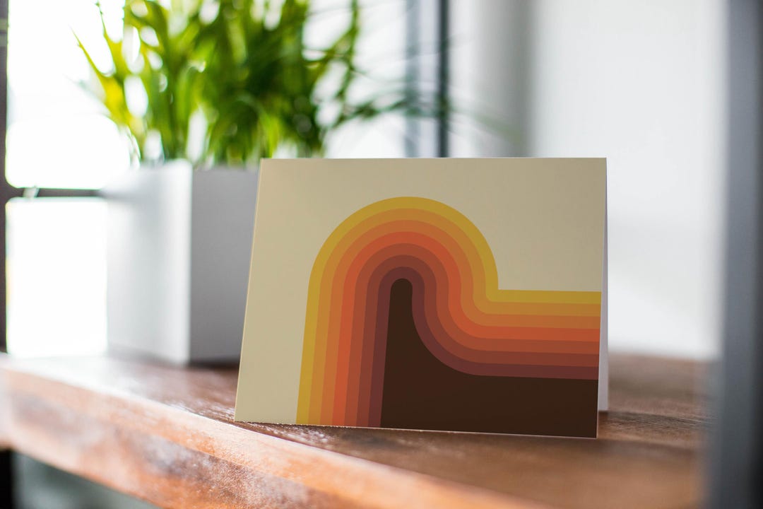 70's Note Card 60s 70s Style Card Hippie Card Gift for Her Greeting ...