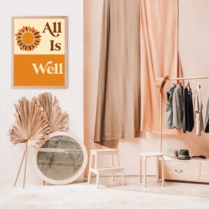 All is Well Printable Wall Artinstant Download70's Wall - Etsy