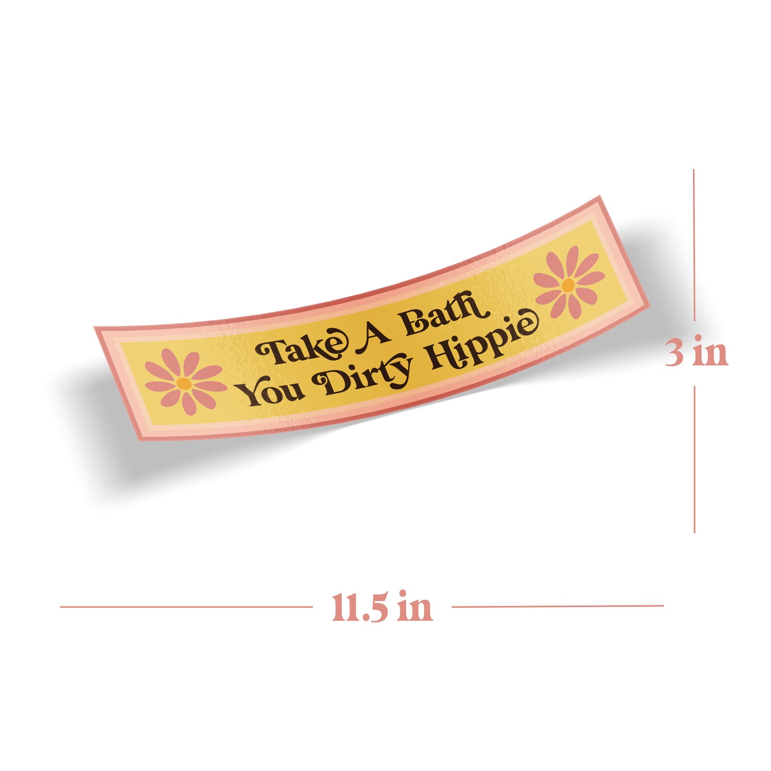 Take A Bath You Dirty Hippie Bumper Sticker70's Bumper | Etsy