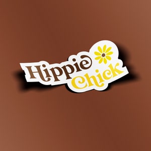 Hippie Chick Bumper Stickerhippie Bumper Sticker70's - Etsy
